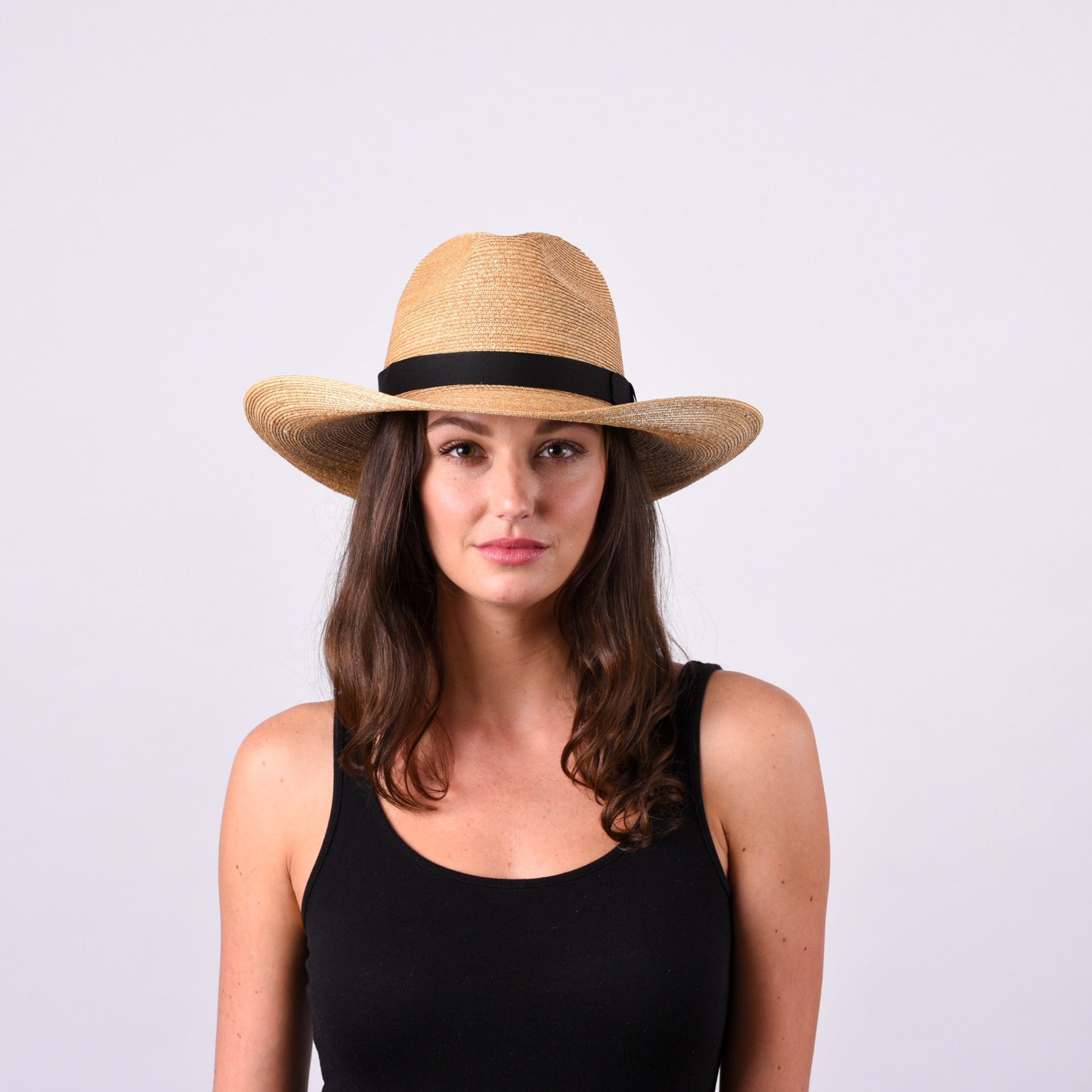 Women's Cowboy Straw Hat with Ribbon - Peter Beaton