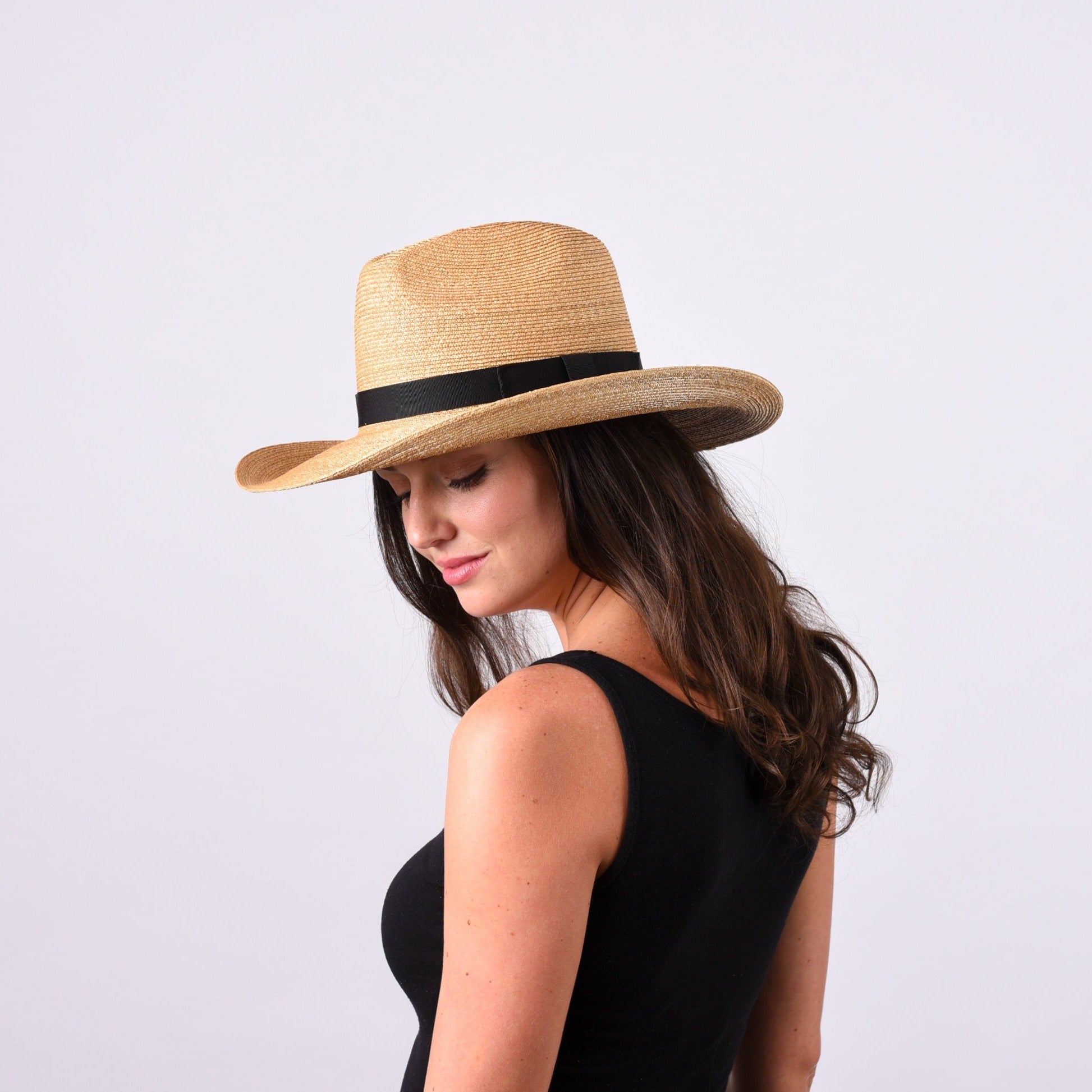 Women's Cowboy Straw Hat with Ribbon - Peter Beaton