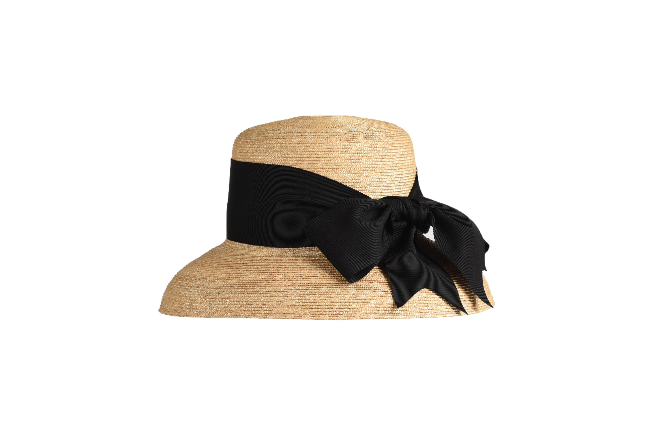 Tall Crown Small Brim Leghorn Straw Hat - Peter Beaton